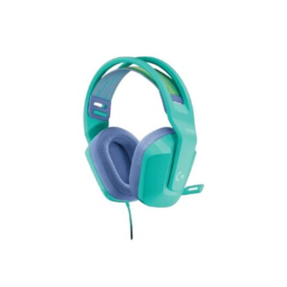 Logitech G335 Mint Gaming Headset | Lightweight Wired Headphones with Mic